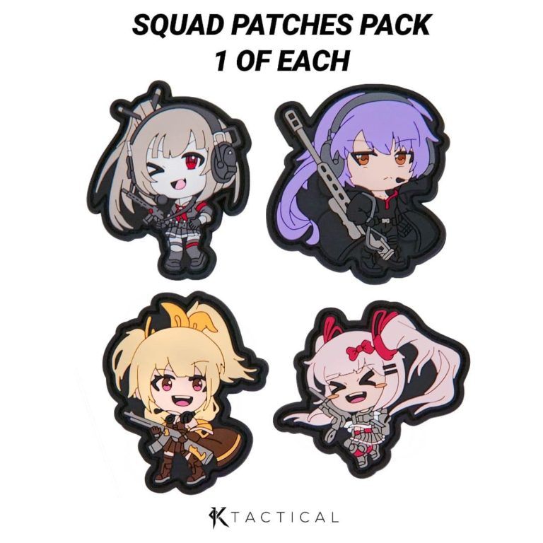 Tactical Anime Girl Waifu Gun Kawaii PVC Patch Hook and Loop (4 PACK ...