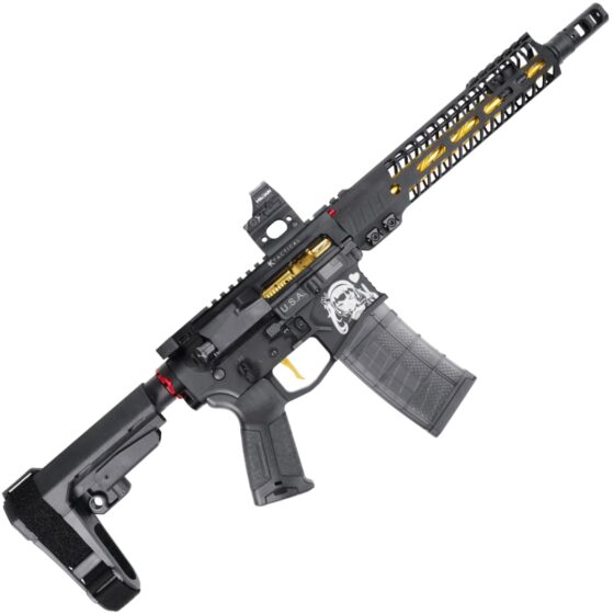 10.3″ AR-15 556 Complete Upper TiN “Gold” Spiral Fluted Barrel ...