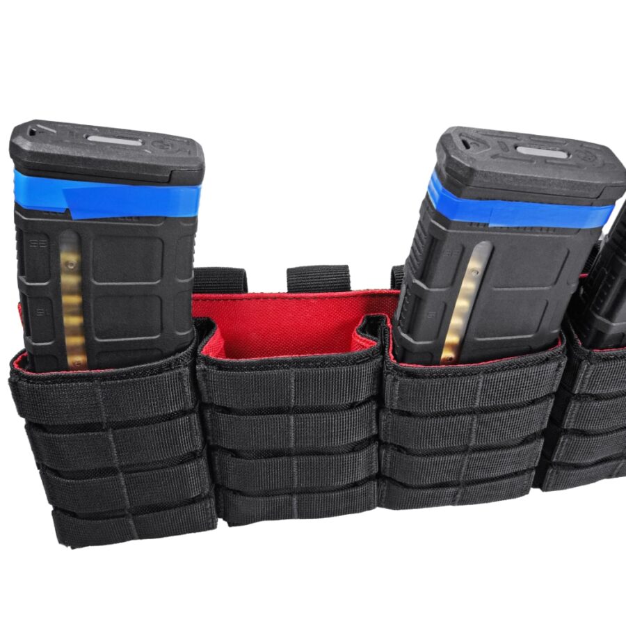 Quad 5.56 Rifle Magazine Pouch Molle Elastic Retention – KTactical ...