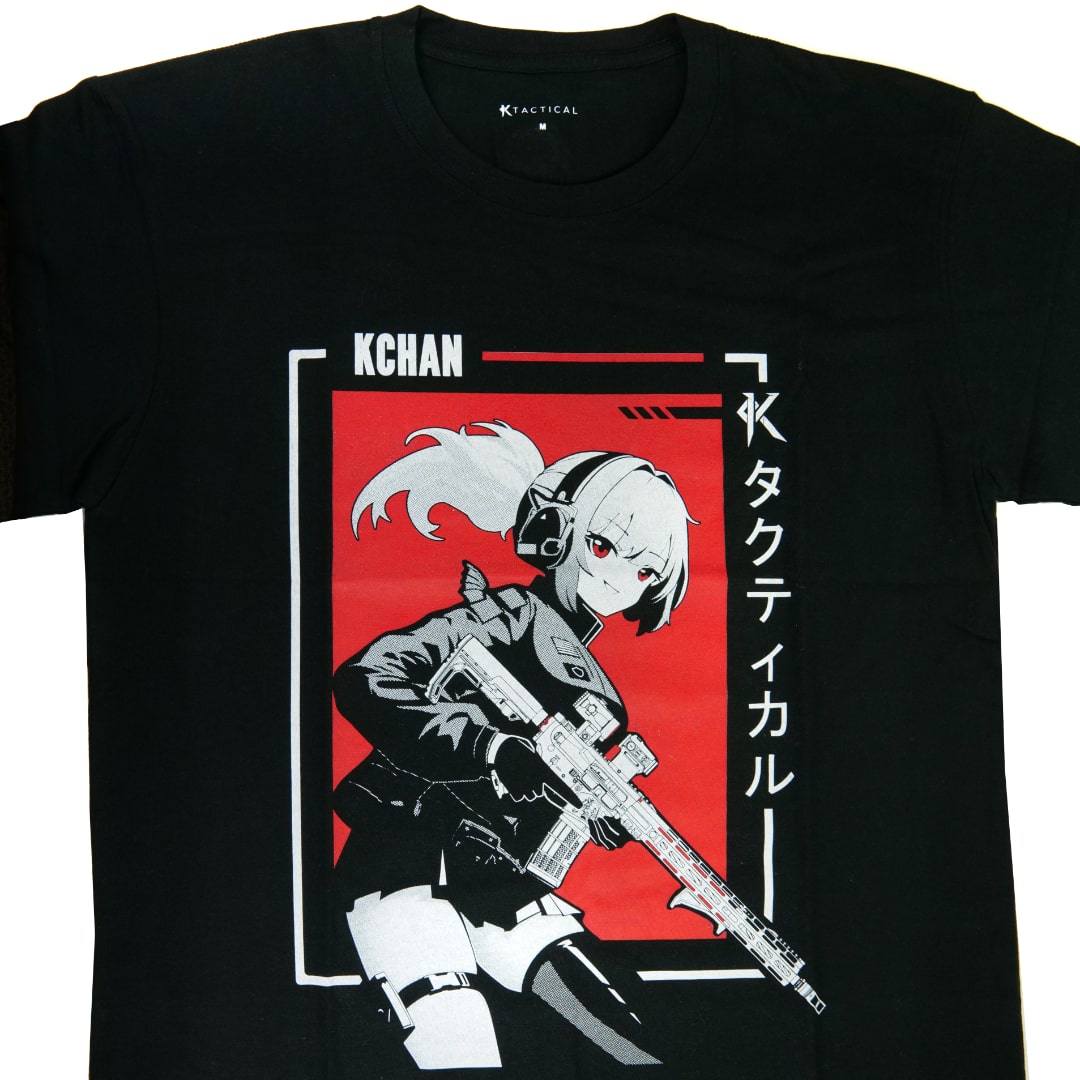 KChan T-Shirt Red Black Tactical Waifu Rifle – KTactical | Premium ...
