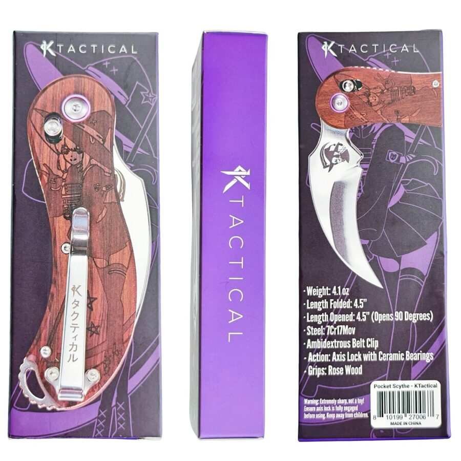 Pocket Scythe Reaper Knife Real Wood KTactical – KTactical | Premium ...